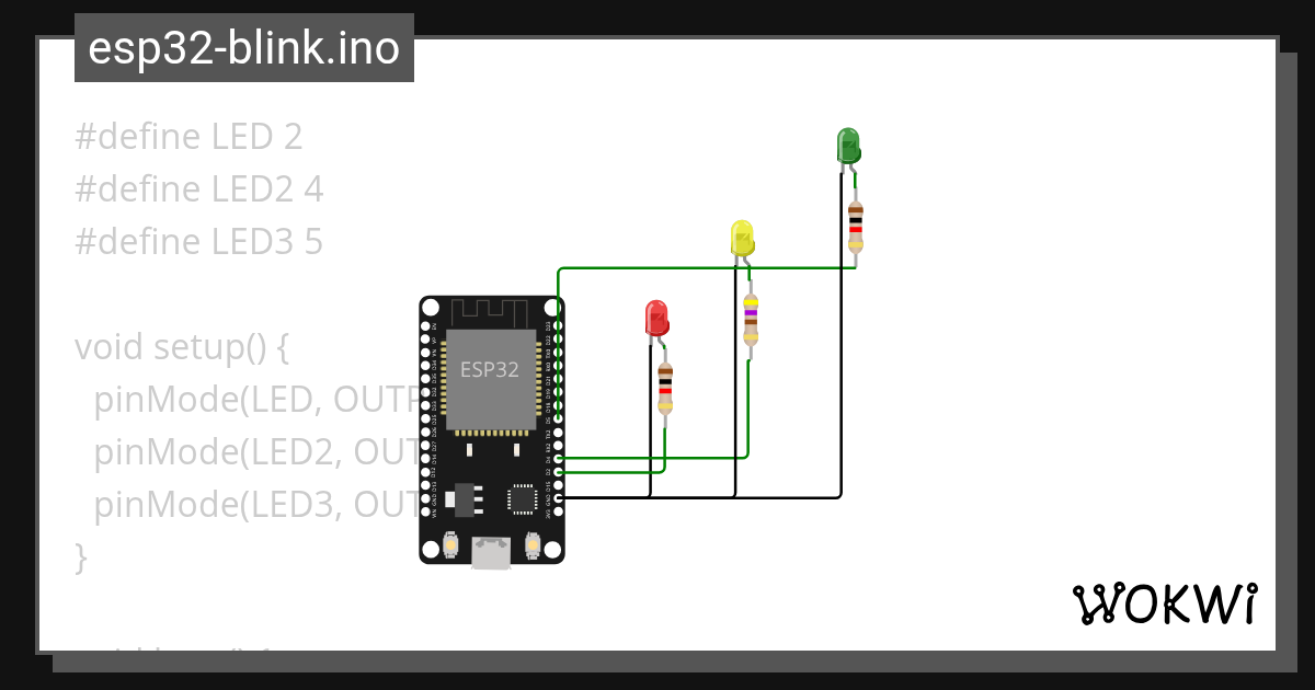 Semáforo Wokwi Esp32 Stm32 Arduino Simulator 7187