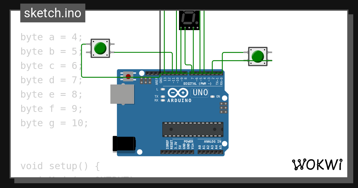 Contador Display Wokwi Esp32 Stm32 Arduino Simulator 3191