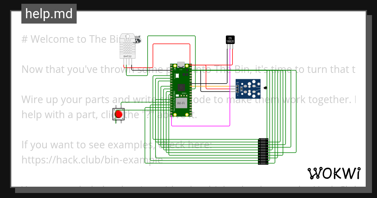 The Bin! temperature compare - Wokwi ESP32, STM32, Arduino Simulator