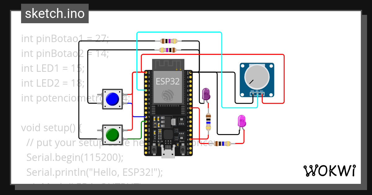 LED_intensidade - Wokwi ESP32, STM32, Arduino Simulator