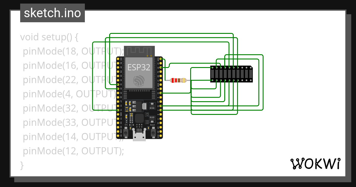 Abecedario - Wokwi ESP32, STM32, Arduino Simulator
