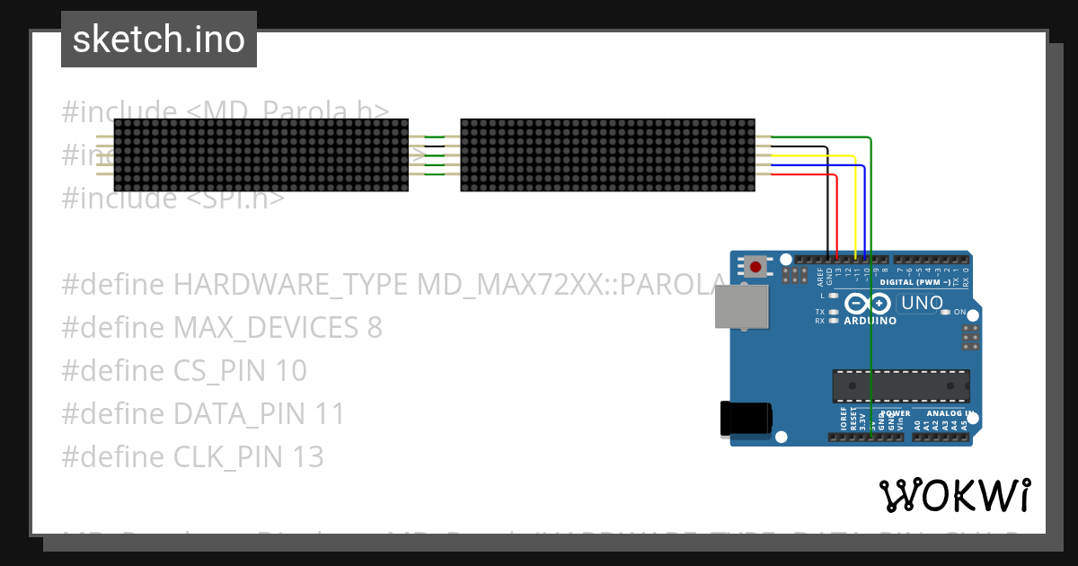 Project Running Text Justin 2 Wokwi Esp32 Stm32 Arduino Simulator 