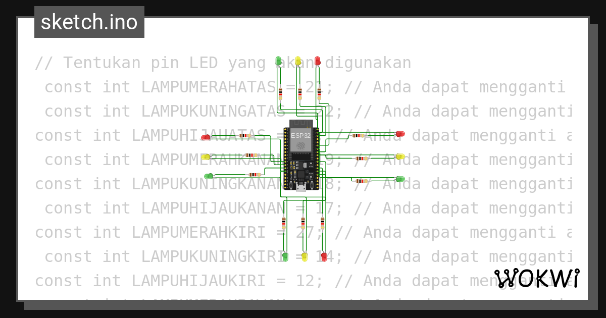Traffic Light Daffa Hanif Robbani Najjam Wokwi Esp32 Stm32 Arduino Simulator 2464