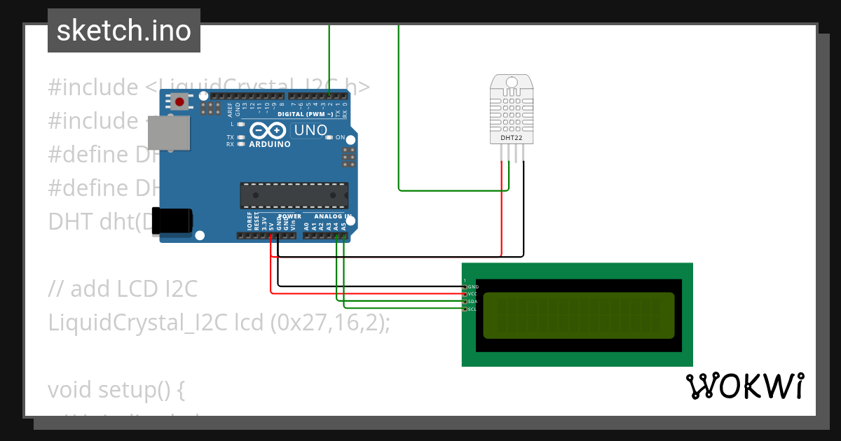 I2C_LCD - Wokwi ESP32, STM32, Arduino Simulator