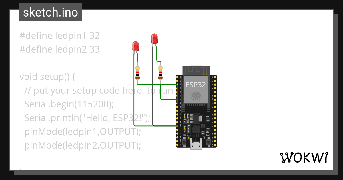 lab1 - Wokwi ESP32, STM32, Arduino Simulator