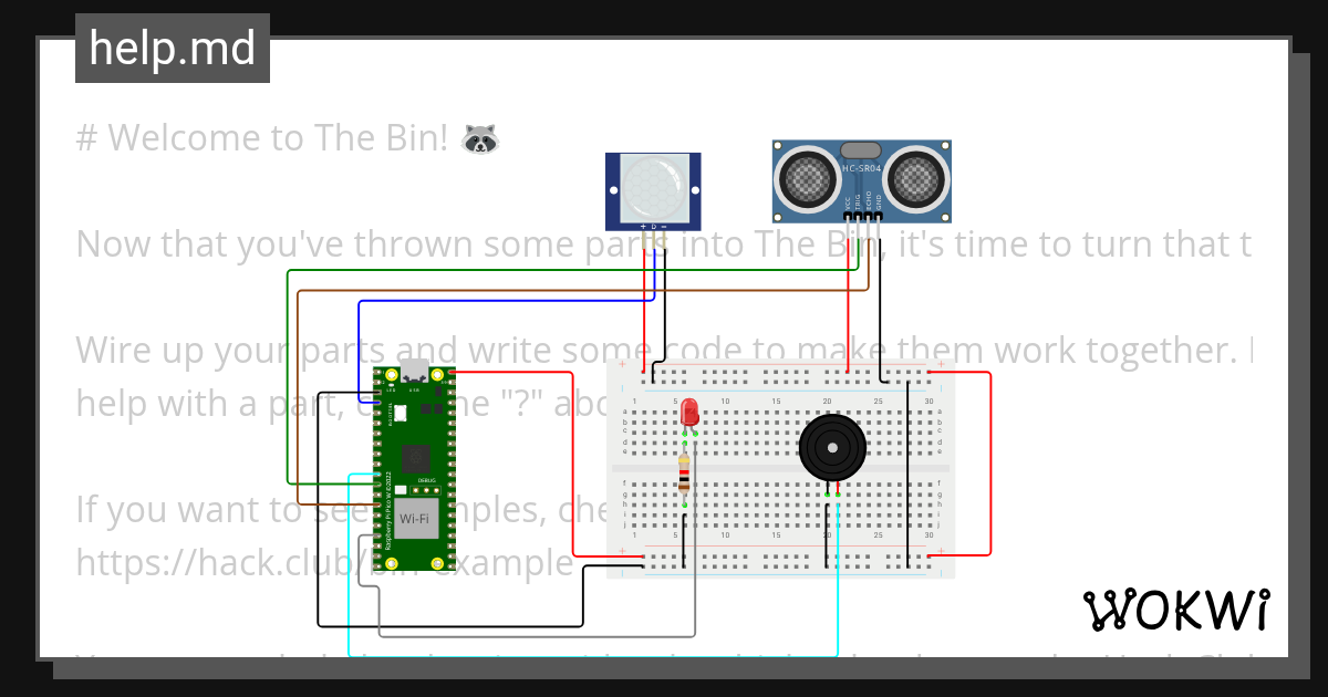 The Bin! Copy - Wokwi ESP32, STM32, Arduino Simulator
