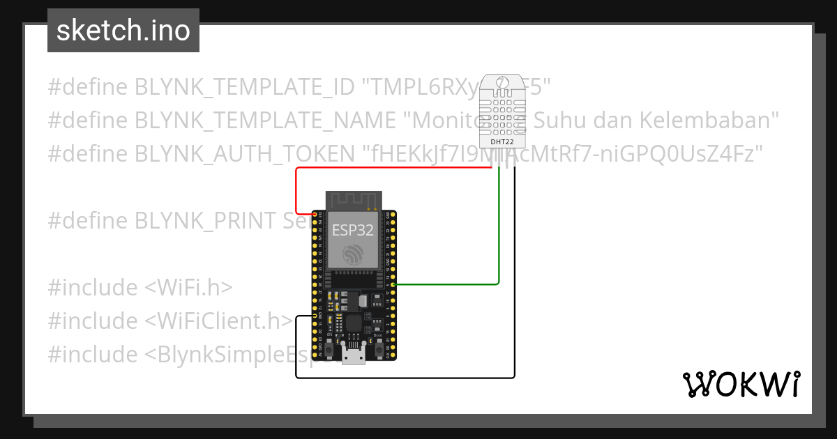 Temperature And Kelembaban Wokwi Esp32 Stm32 Arduino Simulator