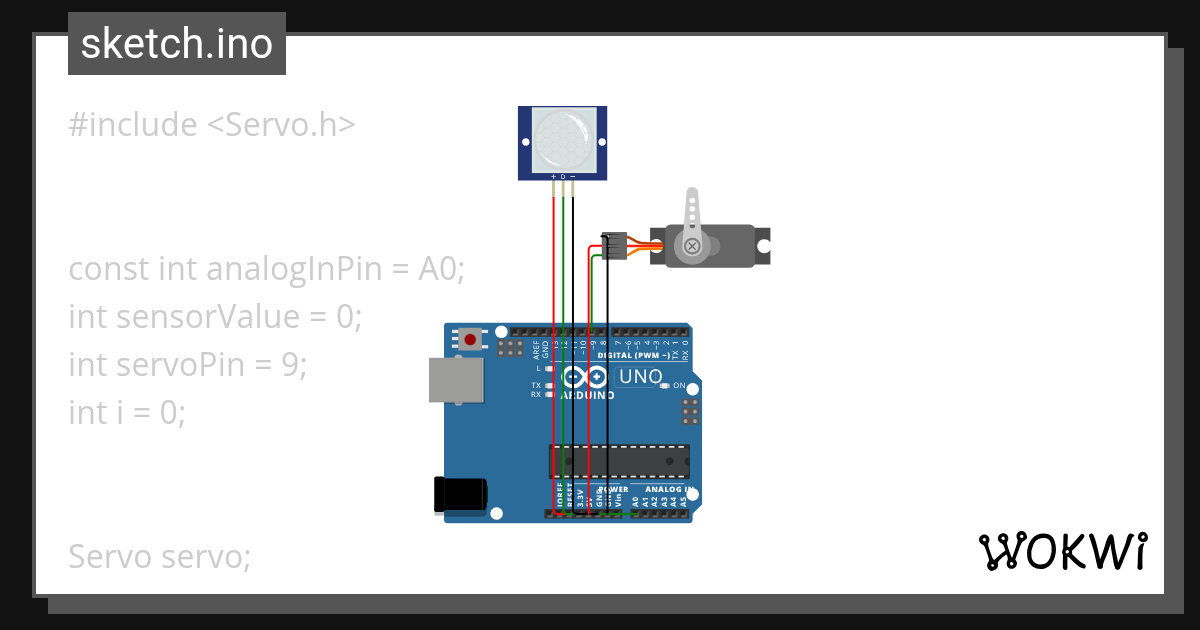 CONTROLLING SERVO WITH IR SENSOR Copy - Wokwi ESP32, STM32, Arduino Simulator