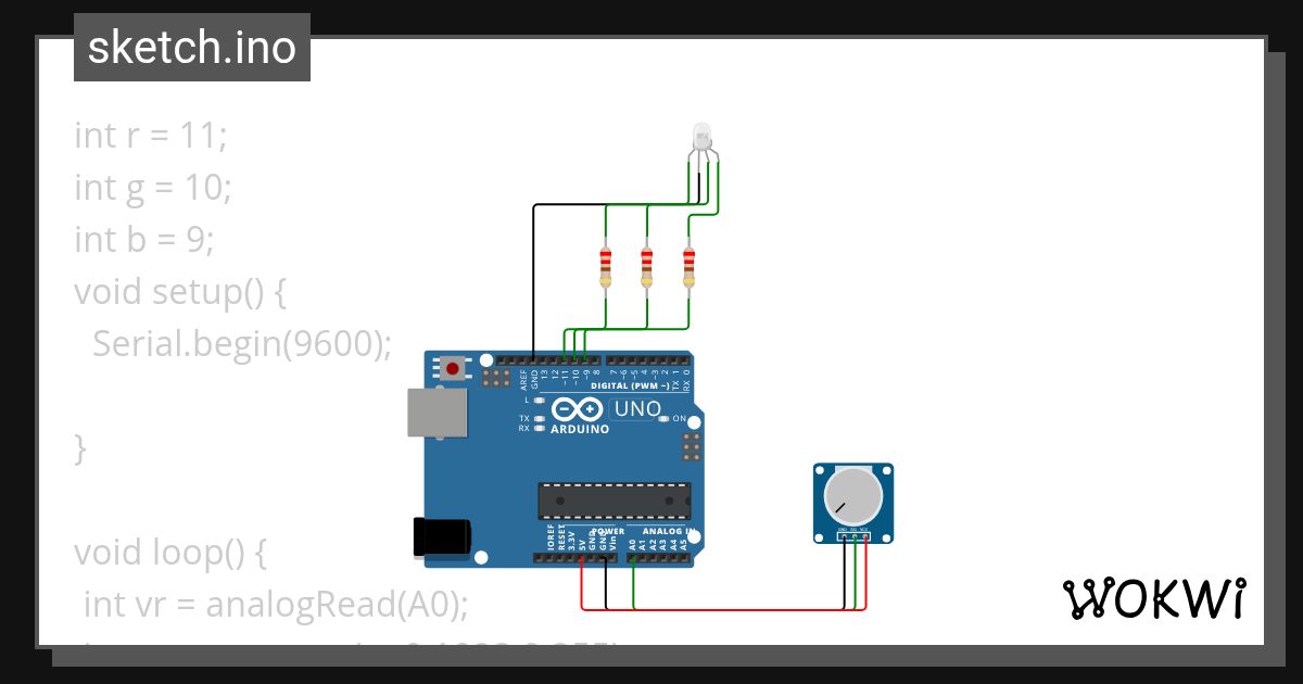 แสดงค่า VR บน Serial Monitor - Wokwi ESP32, STM32, Arduino Simulator แสดงค่า VR บน Serial Monitor - Wokwi ESP32, STM32, Arduino Simulator
