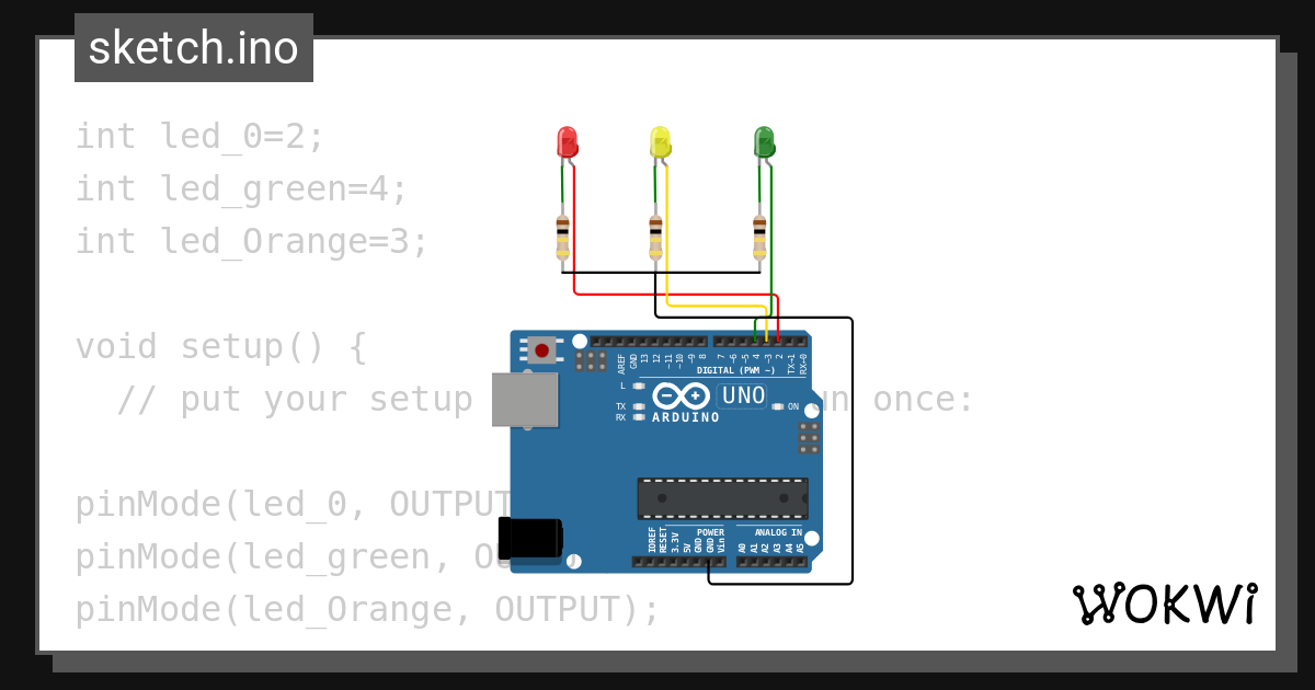 светофор Wokwi Esp32 Stm32 Arduino Simulator 