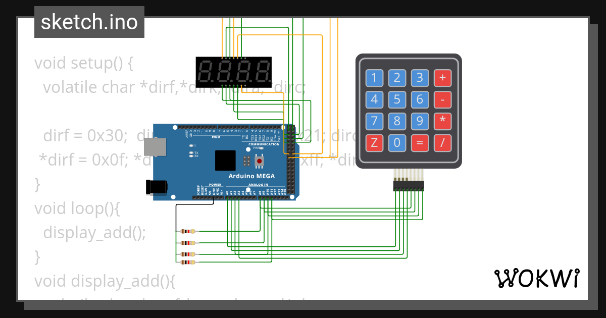 addition single digit - Wokwi ESP32, STM32, Arduino Simulator