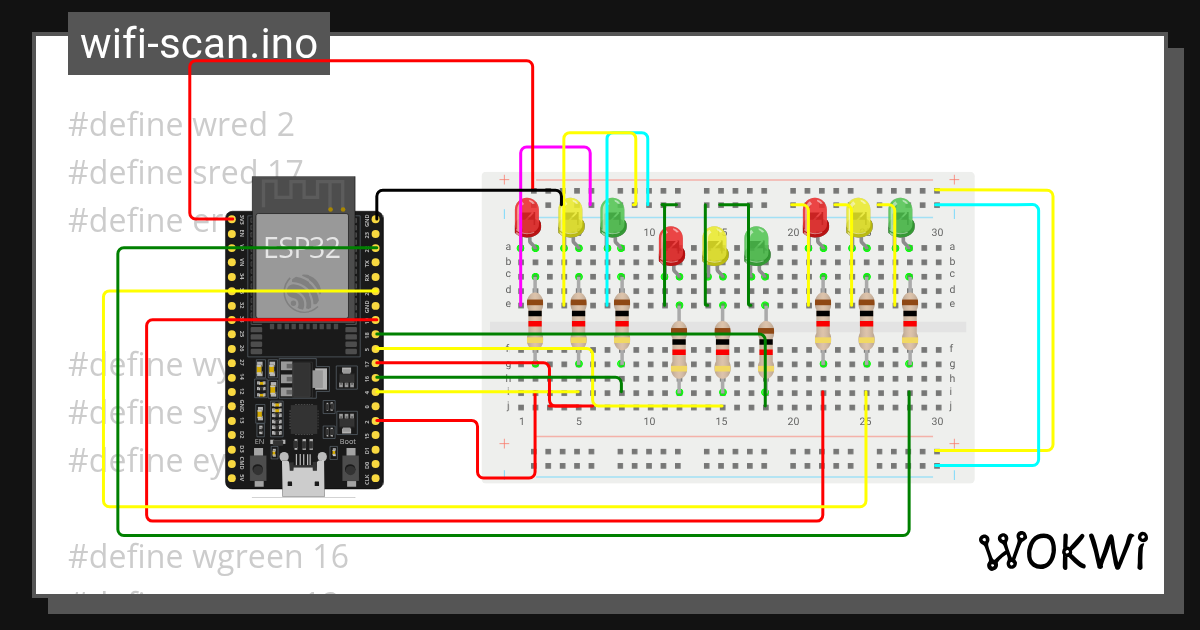 UJICOBA TRAFFIC LIGHT - Wokwi ESP32, STM32, Arduino Simulator