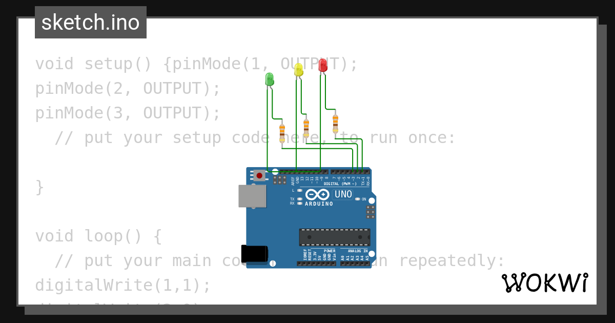 Experimen Led Kelap Kelip Wokwi Esp32 Stm32 Arduino Simulator 3692