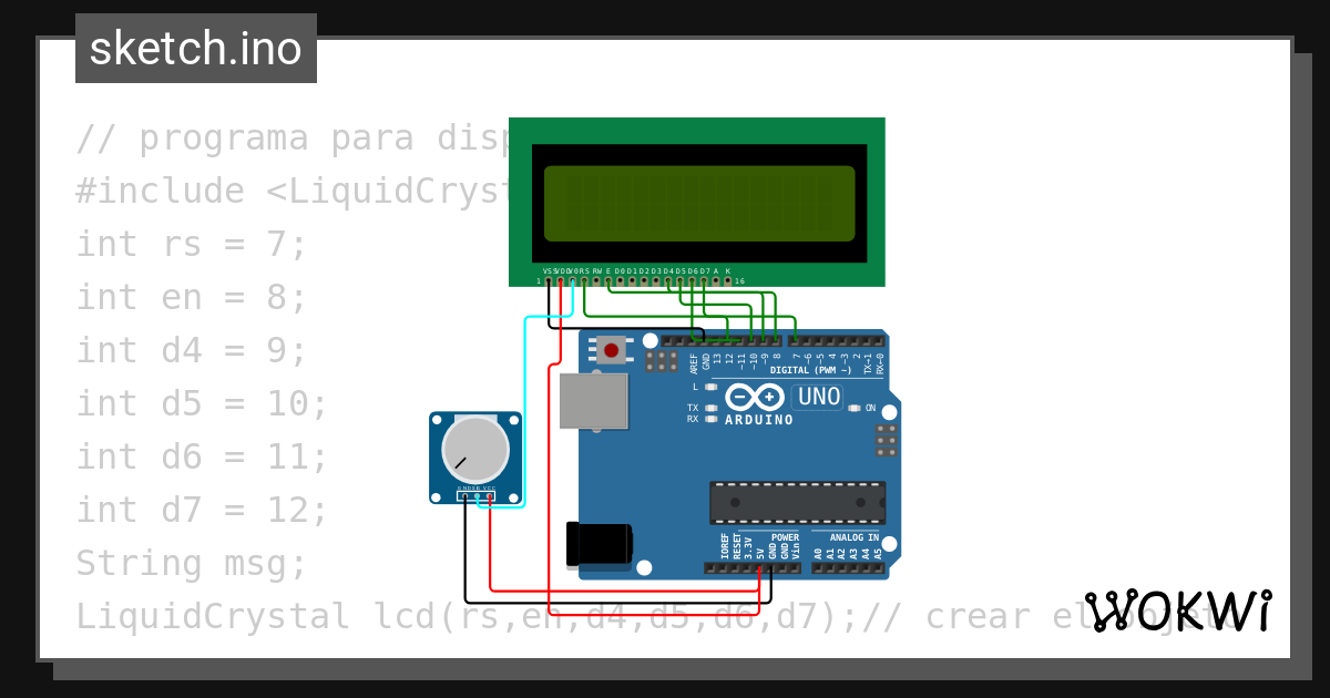 Display Con Input Wokwi Esp32 Stm32 Arduino Simulator