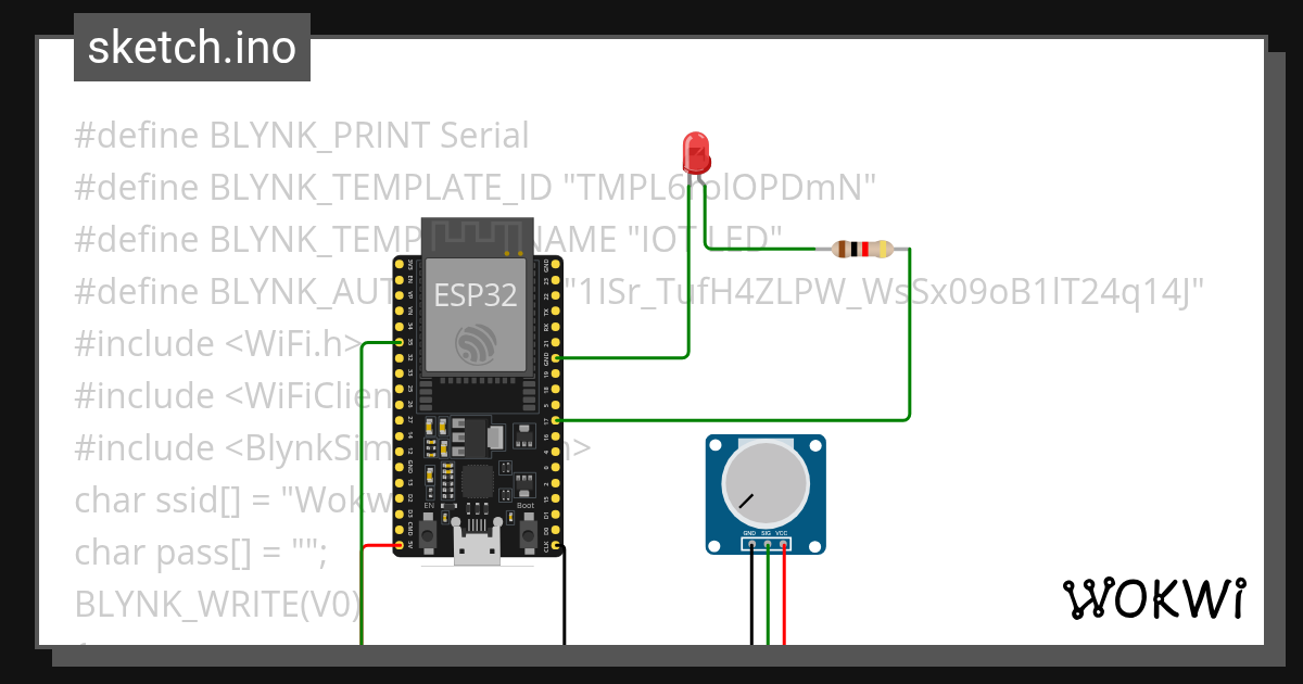IOT LED - Wokwi ESP32, STM32, Arduino Simulator
