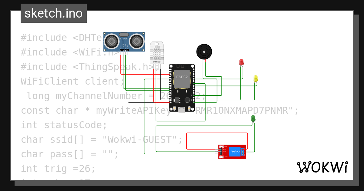 Dht22 Using Relay Using Cloud Wokwi Esp32 Stm32 Arduino Simulator 1561