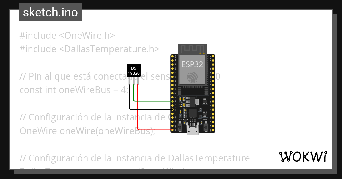 ds18b20 - Wokwi ESP32, STM32, Arduino Simulator