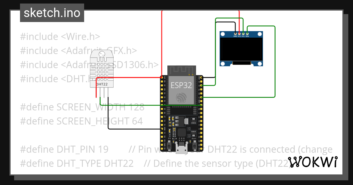 oled with humidity - Wokwi ESP32, STM32, Arduino Simulator