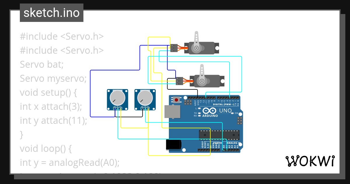 servo and pot - Wokwi ESP32, STM32, Arduino Simulator