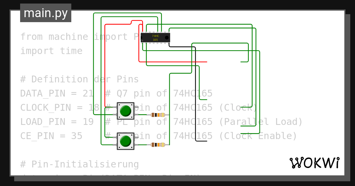 74hc165 Wokwi Esp32 Stm32 Arduino Simulator 7125