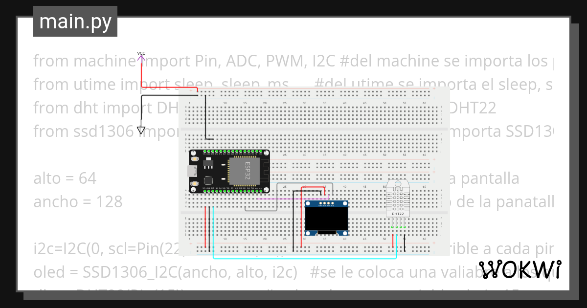temperatura y humedad - Wokwi ESP32, STM32, Arduino Simulator