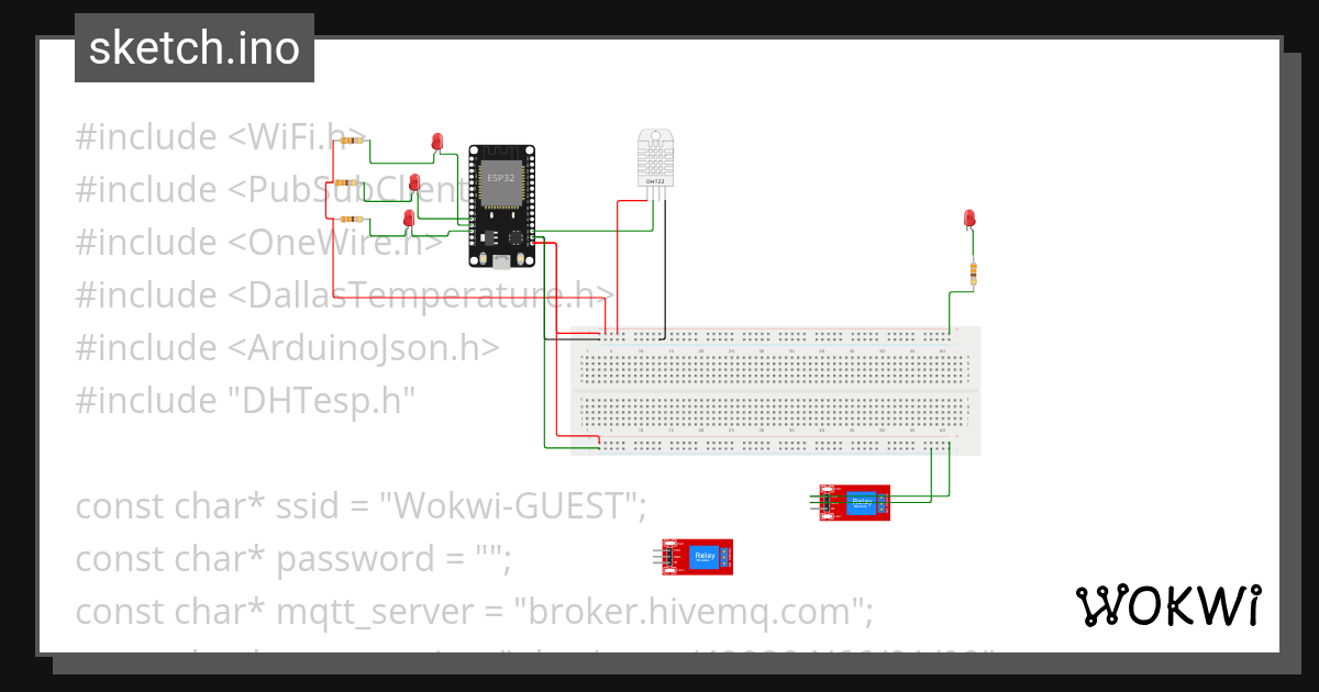 DHT22-Led-esp32-mqtt Copy (2) - Wokwi ESP32, STM32, Arduino Simulator