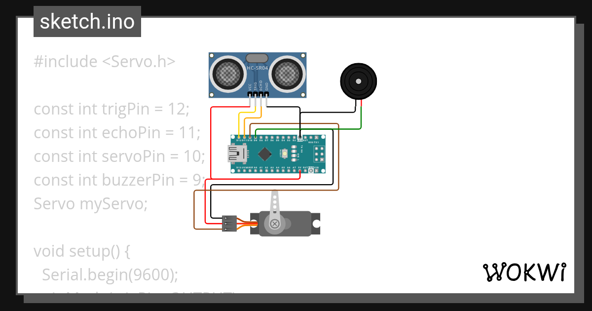 garasi otomatis - Wokwi ESP32, STM32, Arduino Simulator