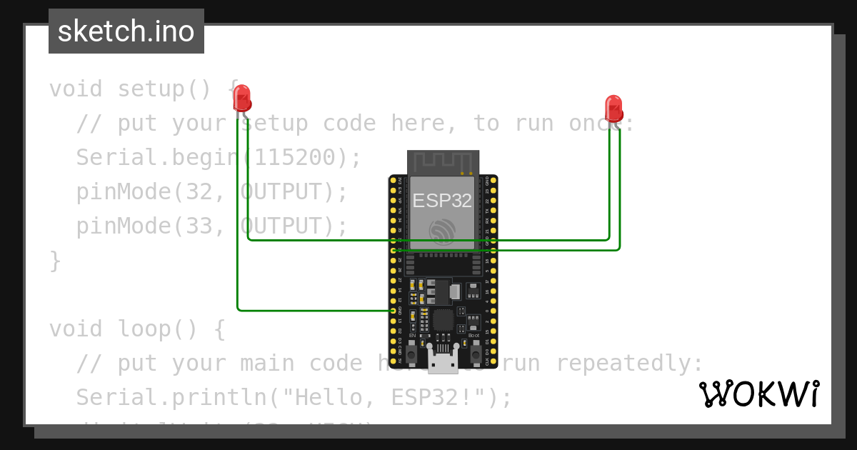 Blinker Project 1 Wokwi Esp32 Stm32 Arduino Simulator 0112