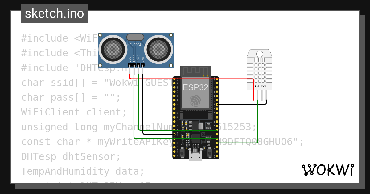 Dht Ultrasonic To Cloud Wokwi Esp32 Stm32 Arduino Simulator 8980