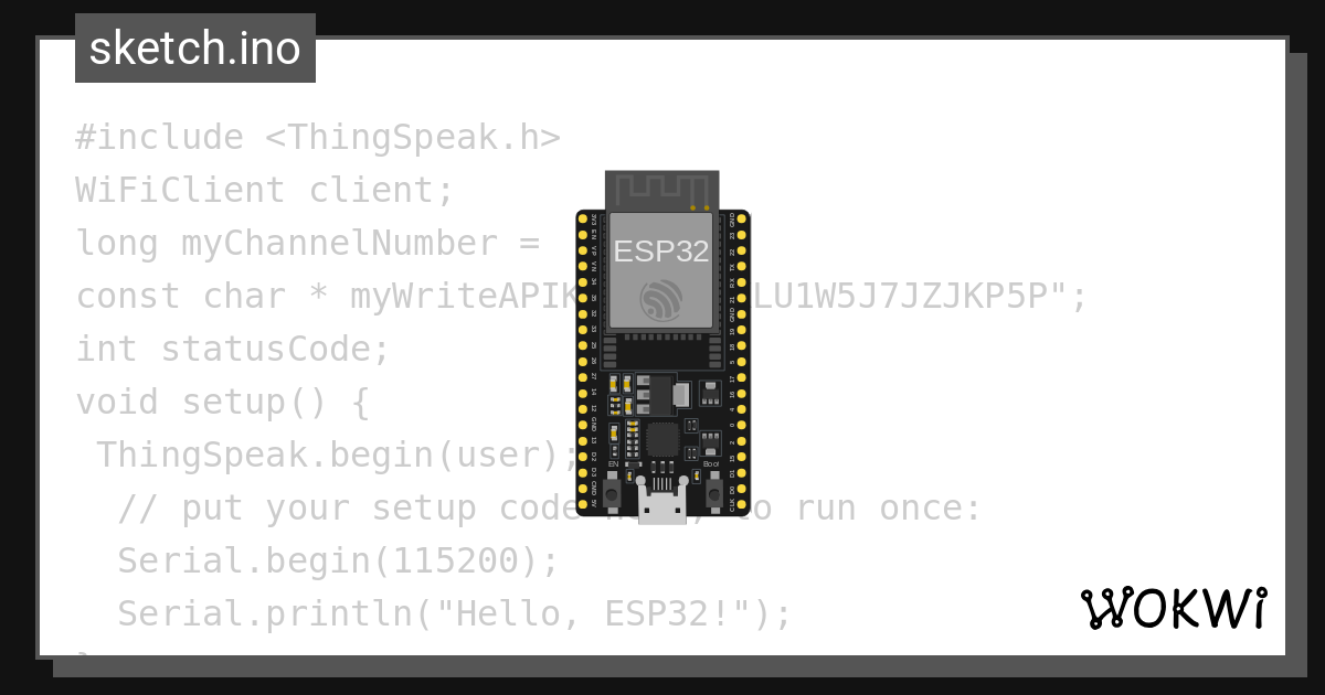 Thingspeak Wokwi Esp32 Stm32 Arduino Simulator