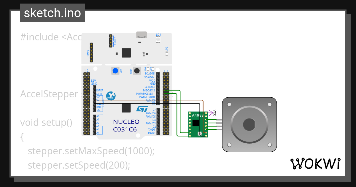 stm32 stepper - Wokwi ESP32, STM32, Arduino Simulator