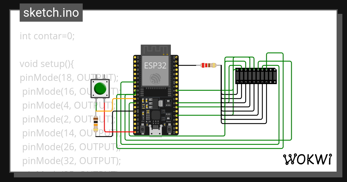 ejercicio 5 - Wokwi ESP32, STM32, Arduino Simulator