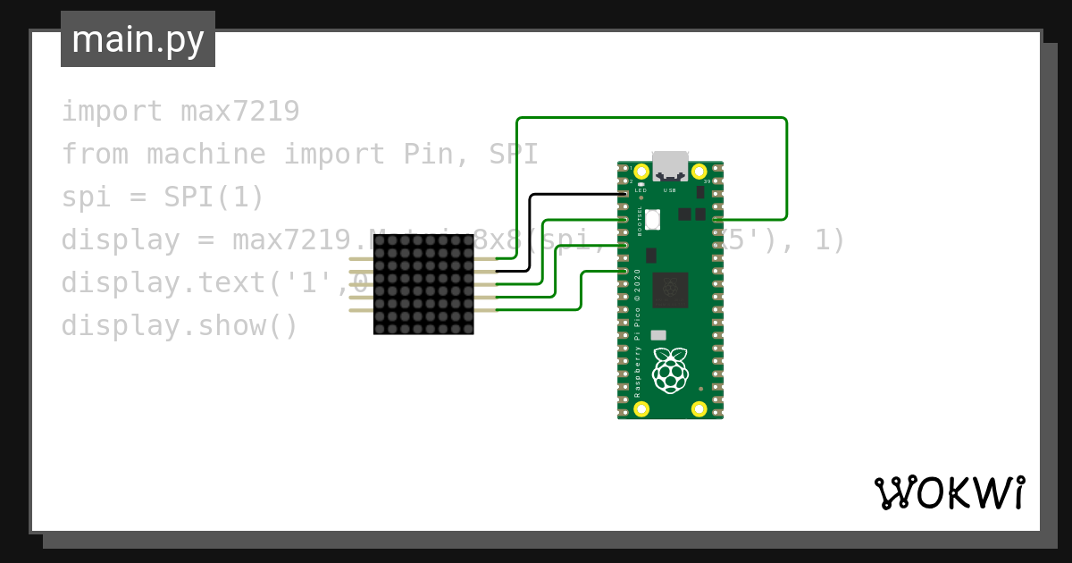 Max7219 Micropython Wokwi Esp32 Stm32 Arduino Simulator 6306