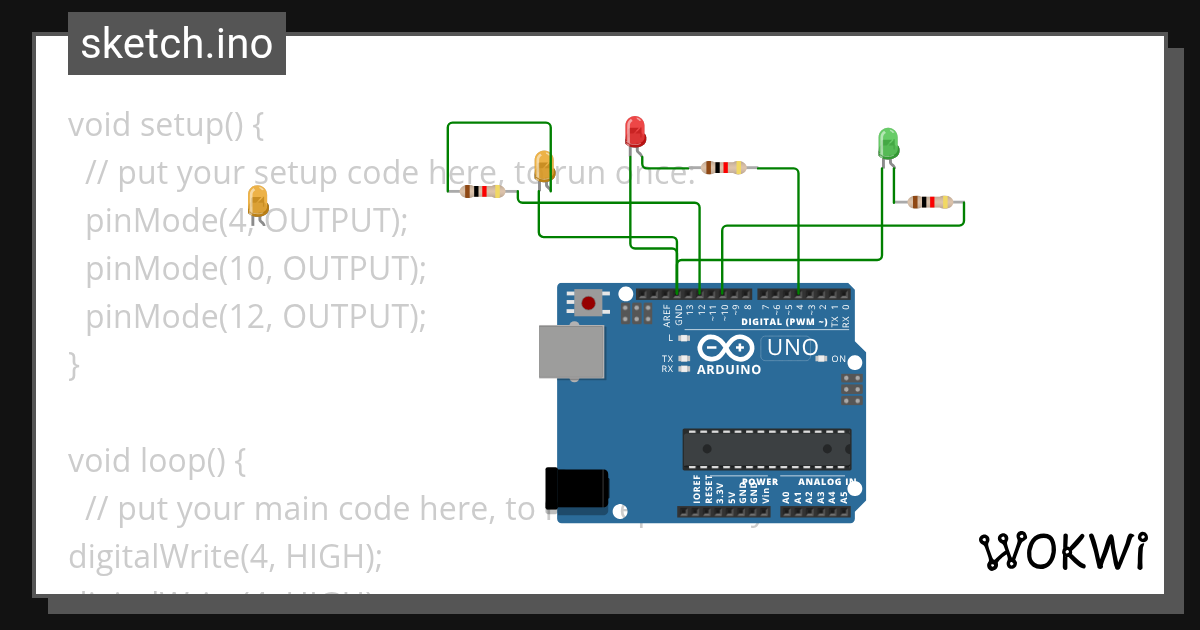 Led Bulb Wokwi Esp32 Stm32 Arduino Simulator 