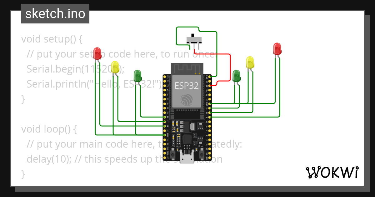 traffic - Wokwi ESP32, STM32, Arduino Simulator