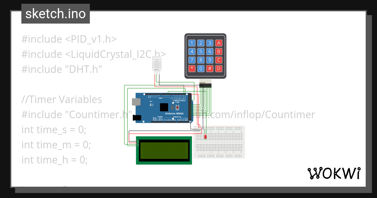 PID-Con 3 + Timer - Wokwi ESP32, STM32, Arduino Simulator