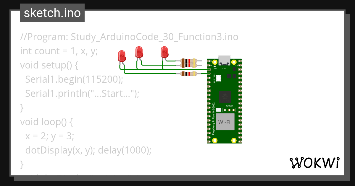 Pi-Pico-Function 3 - Wokwi ESP32, STM32, Arduino Simulator
