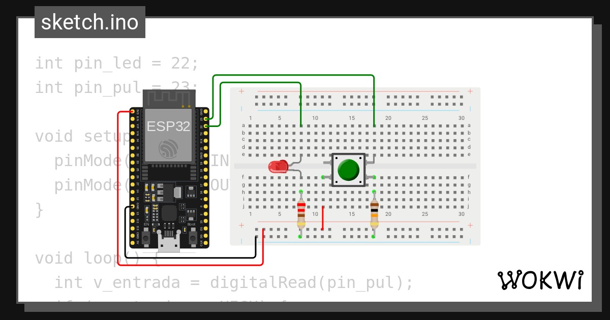 Entradas Digitales Wokwi Esp32 Stm32 Arduino Simulator