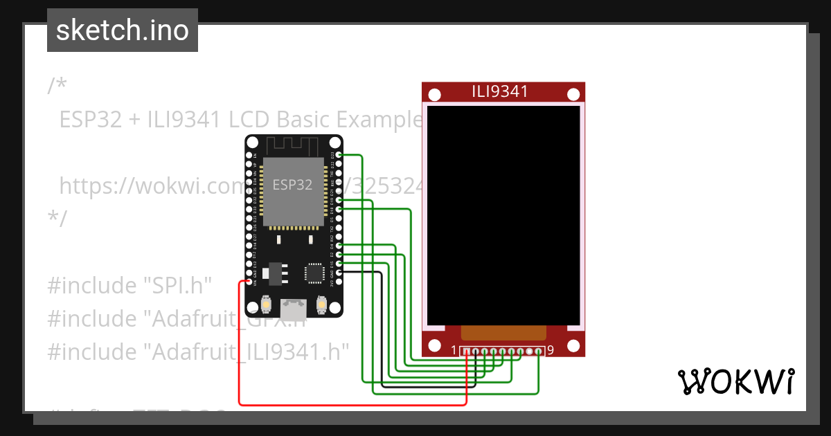 esp32-ili9341-demo - Wokwi ESP32, STM32, Arduino Simulator