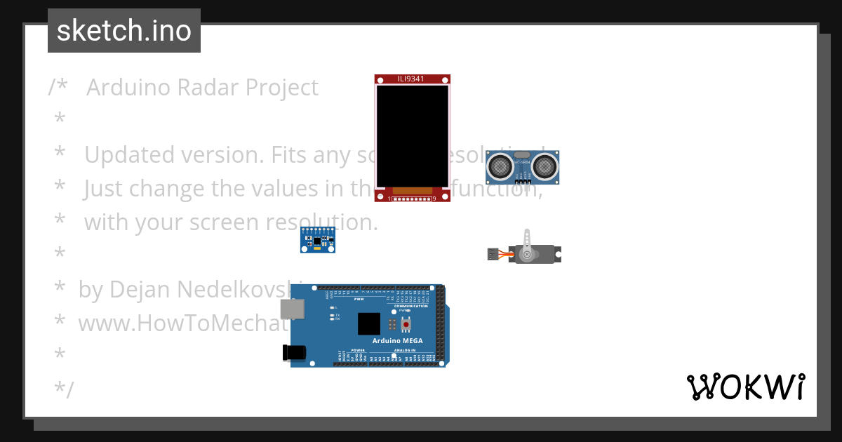 radar - Wokwi ESP32, STM32, Arduino Simulator