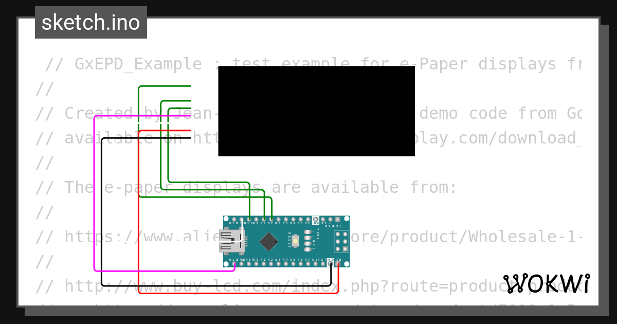 Epaper Display 213 Copy Wokwi Esp32 Stm32 Arduino Simulator 1117