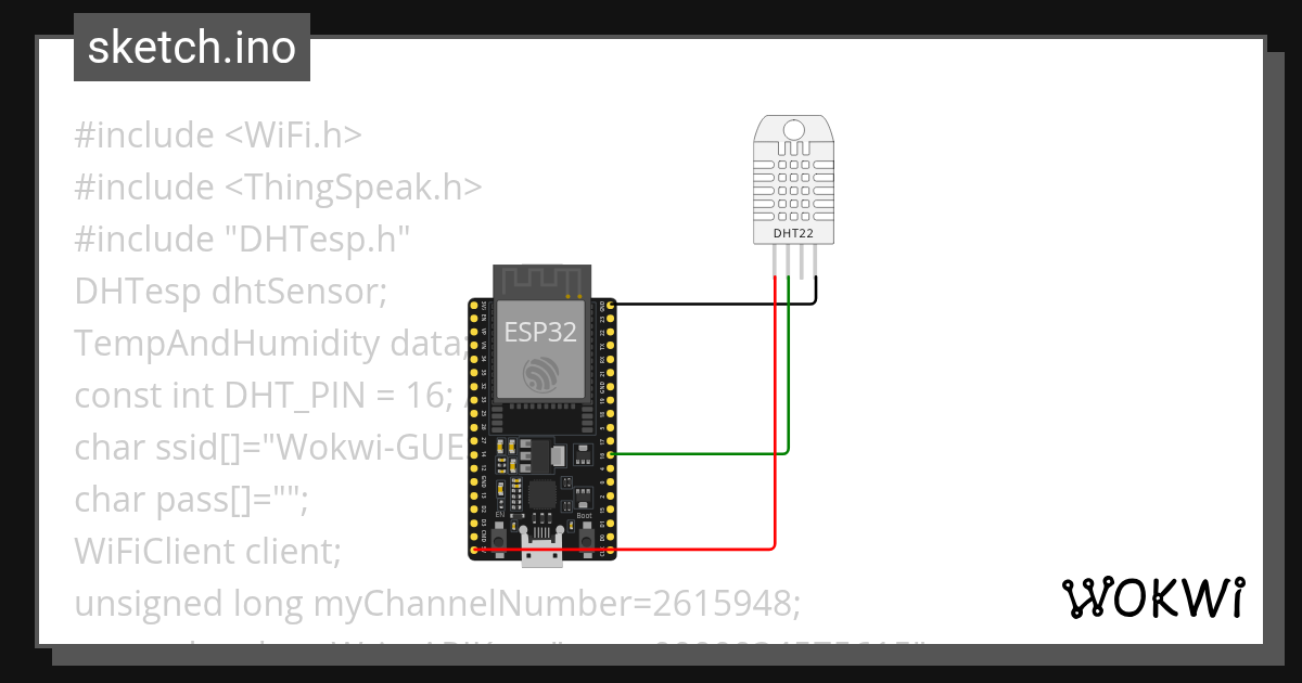 dht with wifi - Wokwi ESP32, STM32, Arduino Simulator