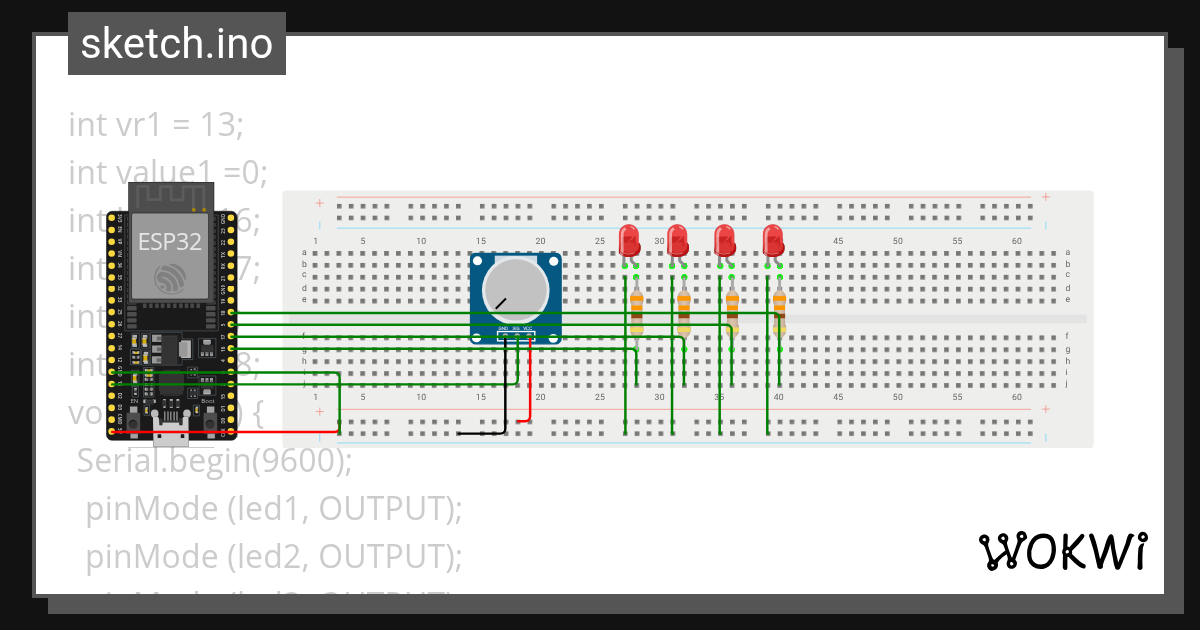 Vr Led4 Wokwi Esp32 Stm32 Arduino Simulator 