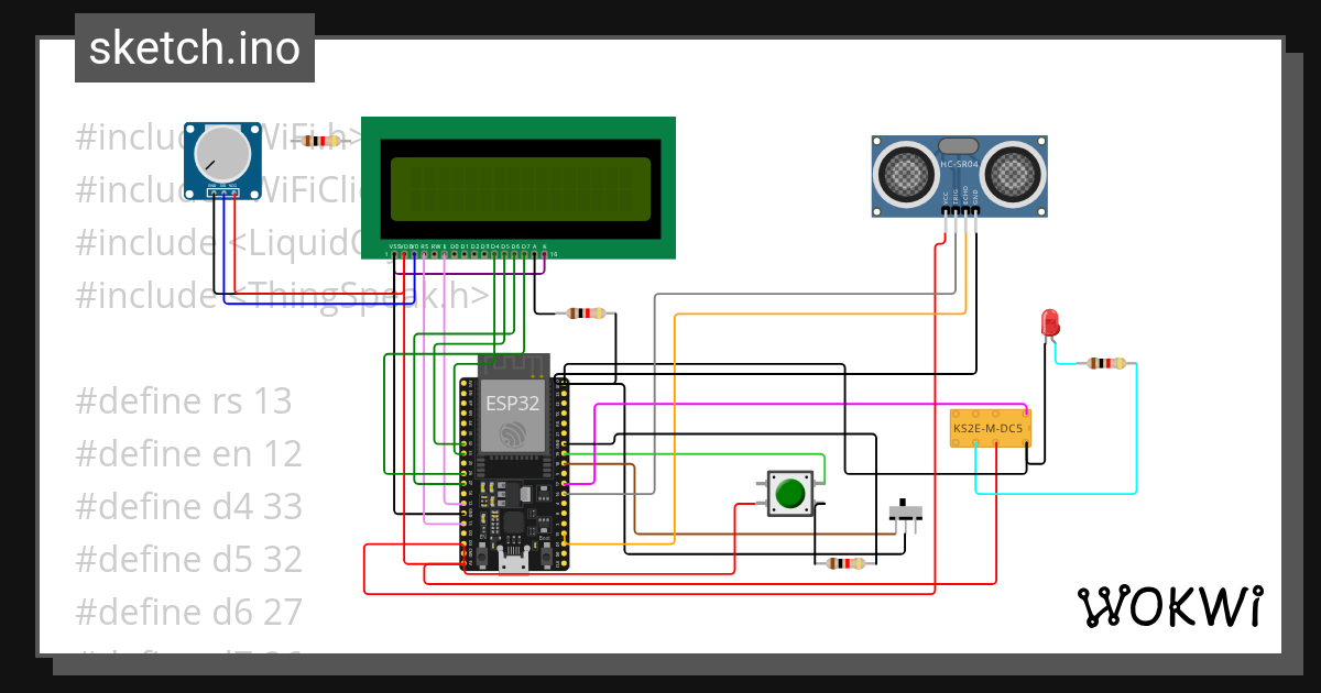 Rinex_IOT_Jul_24_Thingspeak_Automated_Water_Level - Wokwi ESP32, STM32, Arduino Simulator
