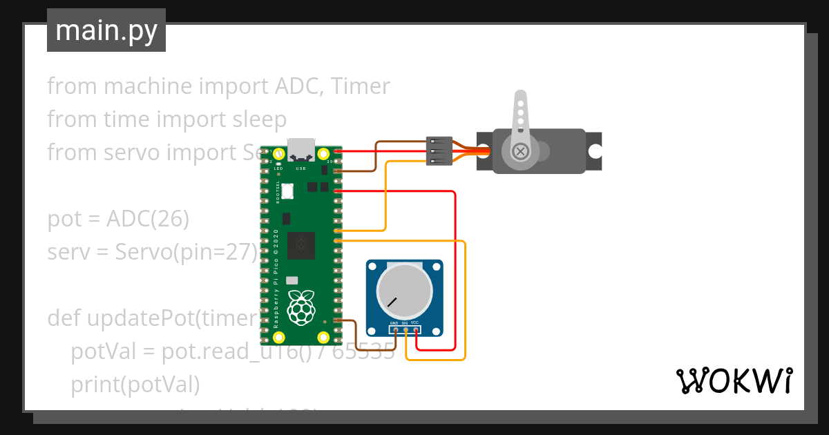Potentiometer And Servo Motor Copy Wokwi Esp32 Stm32 Arduino Simulator 4277
