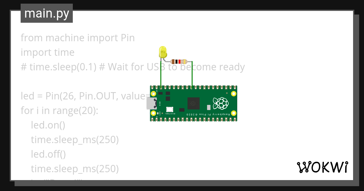 RPi Blink - Wokwi ESP32, STM32, Arduino Simulator RPi Blink - Wokwi ESP32, STM32, Arduino Simulator