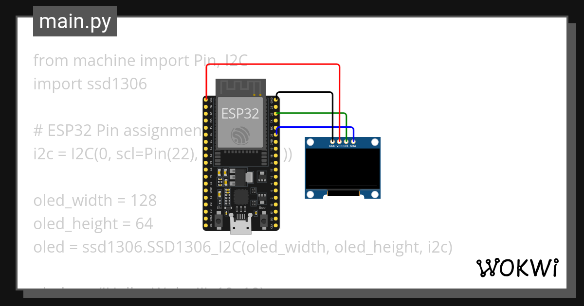 Esp32 Micropython Ssd1306 Copy Wokwi Esp32 Stm32 Arduino Simulator