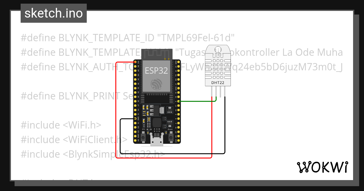 Tugas Mikrokontroller _ Blynk _ La Ode Muhammad Azlan - Wokwi ESP32, STM32, Arduino Simulator