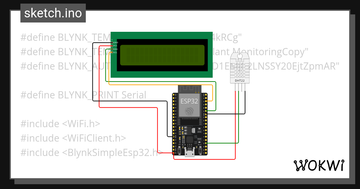 Final Dht22 Lcd 16x2 I2c Thingspeak Wokwi Esp32 Stm32 Arduino Simulator
