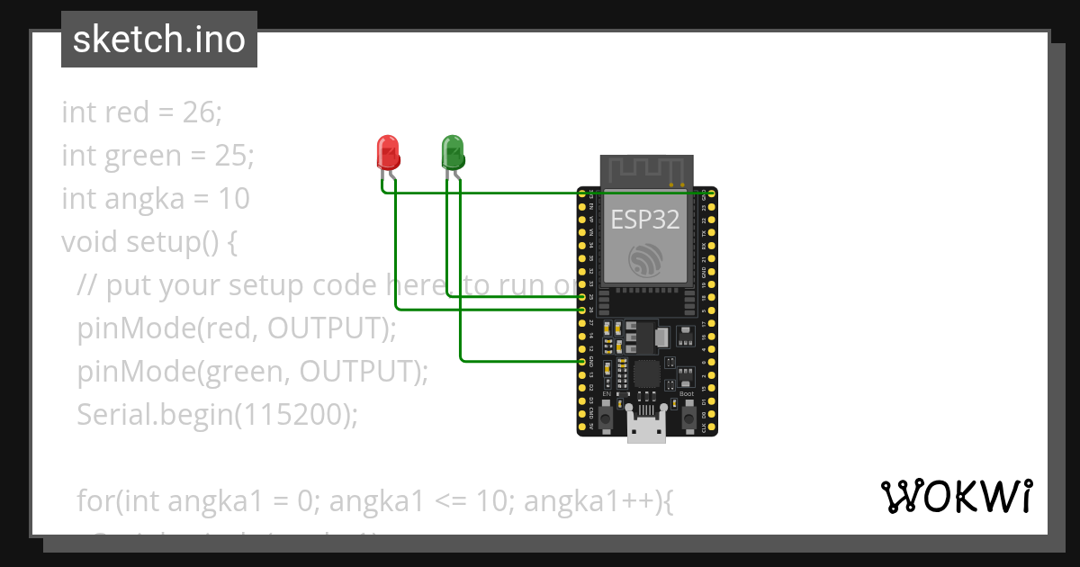 Algoritm Wokwi Esp32 Stm32 Arduino Simulator 